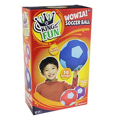 Ball Bounce & Sport King Of Fun Wowza Fabric Soccer Ball, Assorted 14 ...