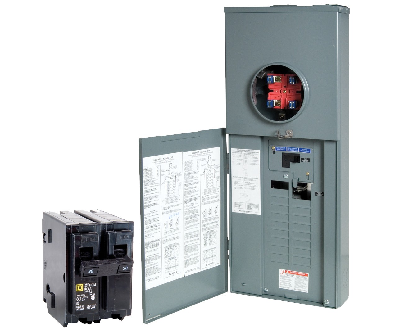 Square D Homeline Ringless Overhead/Underground 200 -Amp 20 -Spaces 40 ...