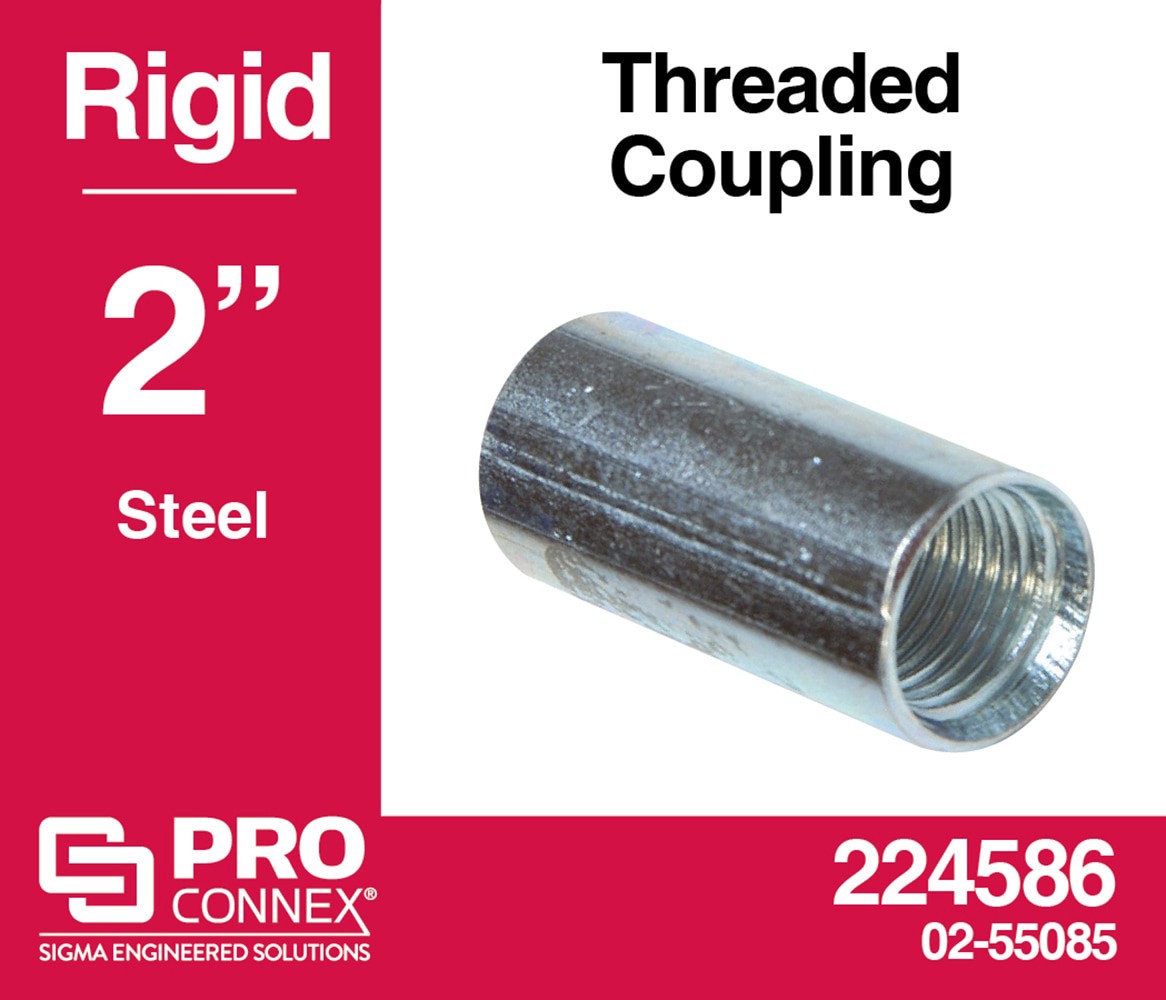 Sigma ProConnex 2-in Rigid / IMC / Zinc-plated steel Threaded Coupling ...