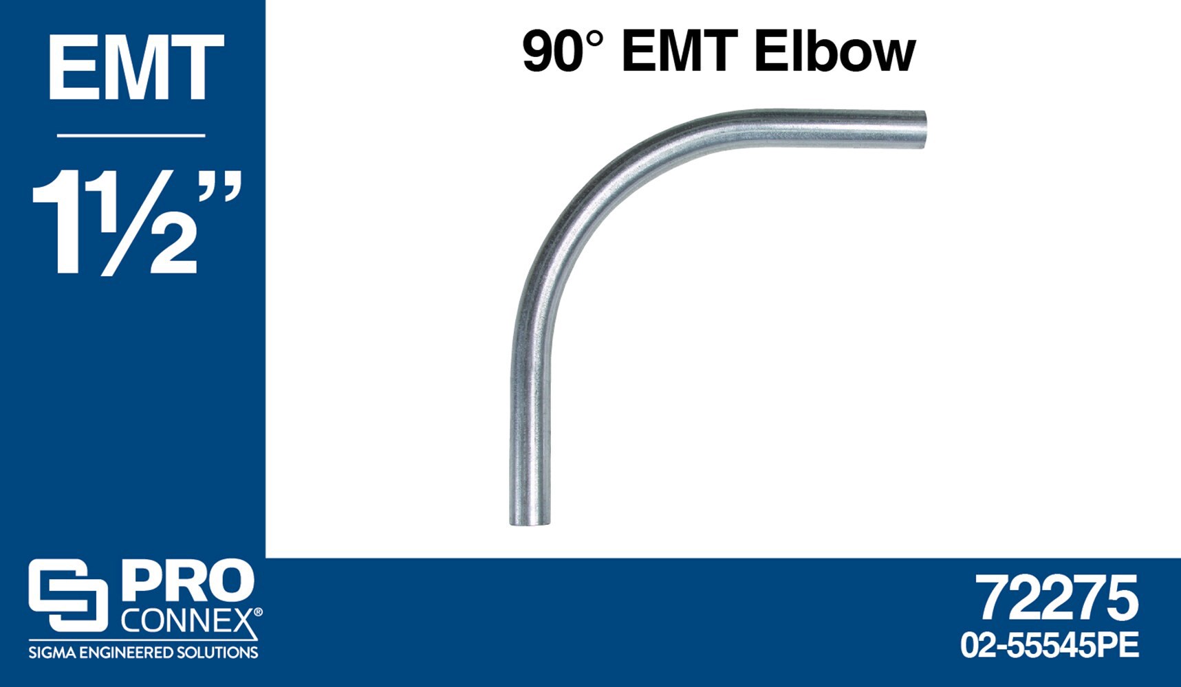 Sigma ProConnex 1-1/2-in 90 -Degree Electrical (EMT) / Zinc-plated ...