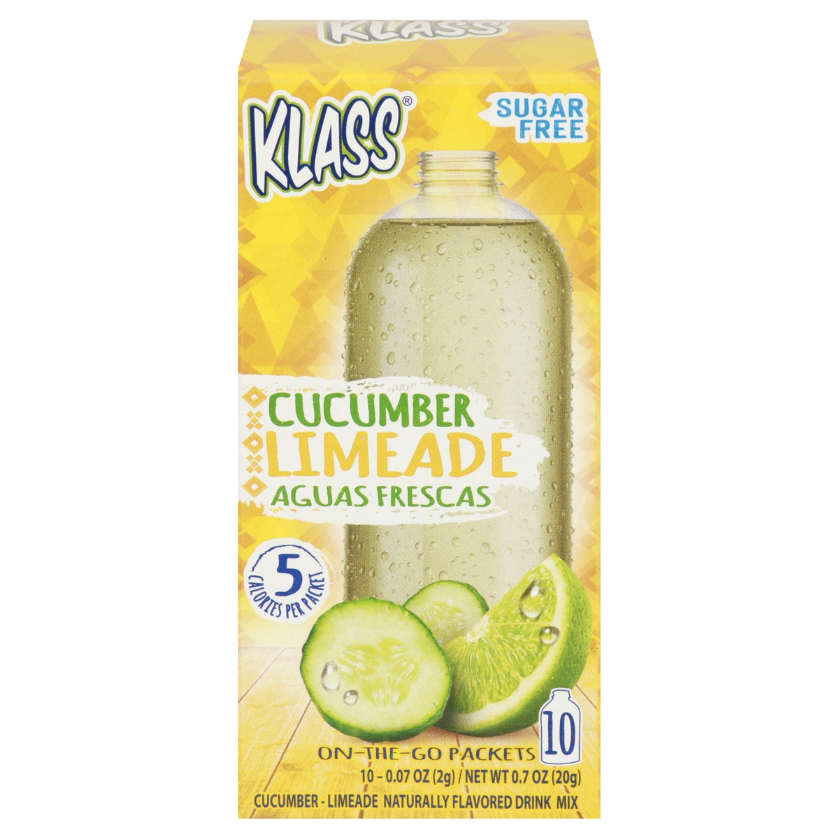 Klass Aguas Frescas, Cucumber Limeade, On the Go Packets 10 ct | Shipt
