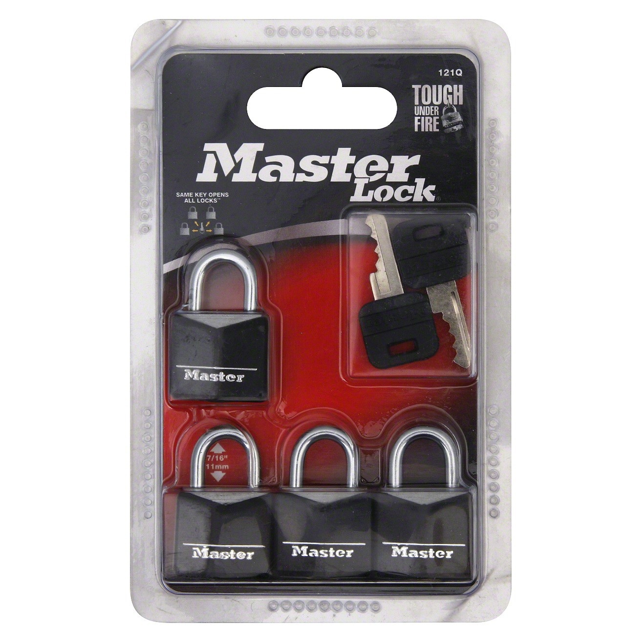 Master Lock 4pk 20mm Key Padlock Black 4 ct | Shipt