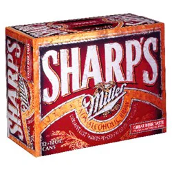 MILLER Sharp's Non-Alcoholic Brew, 12 Pack, 12 fl. oz. Cans, 0.5% ABV ...
