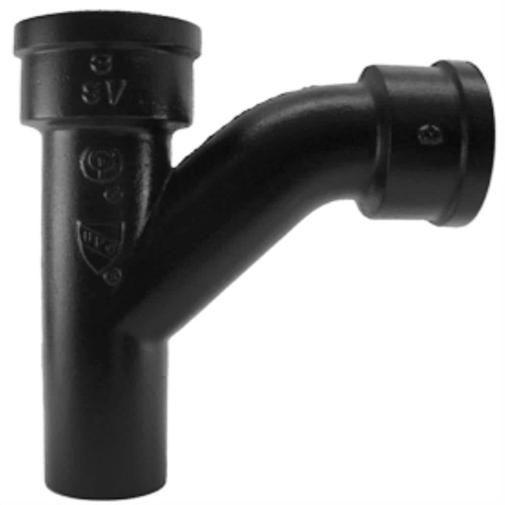 Charlotte Pipe 4-in Black Cast Iron Wye and Eighth Bend Combo Pipe ...