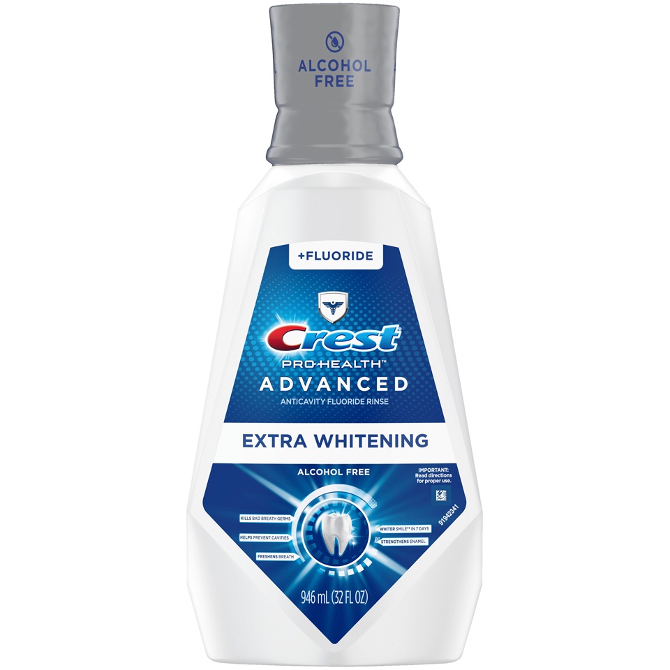 Crest Prohealth Advanced Anticavity Fluoride Mouth Wash Extra Whitening ...