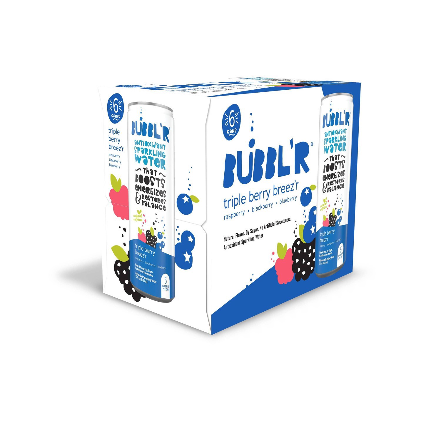 BUBBL'R Antioxidant Sparkling Water - triple berry breez'r 12 fl oz | Shipt