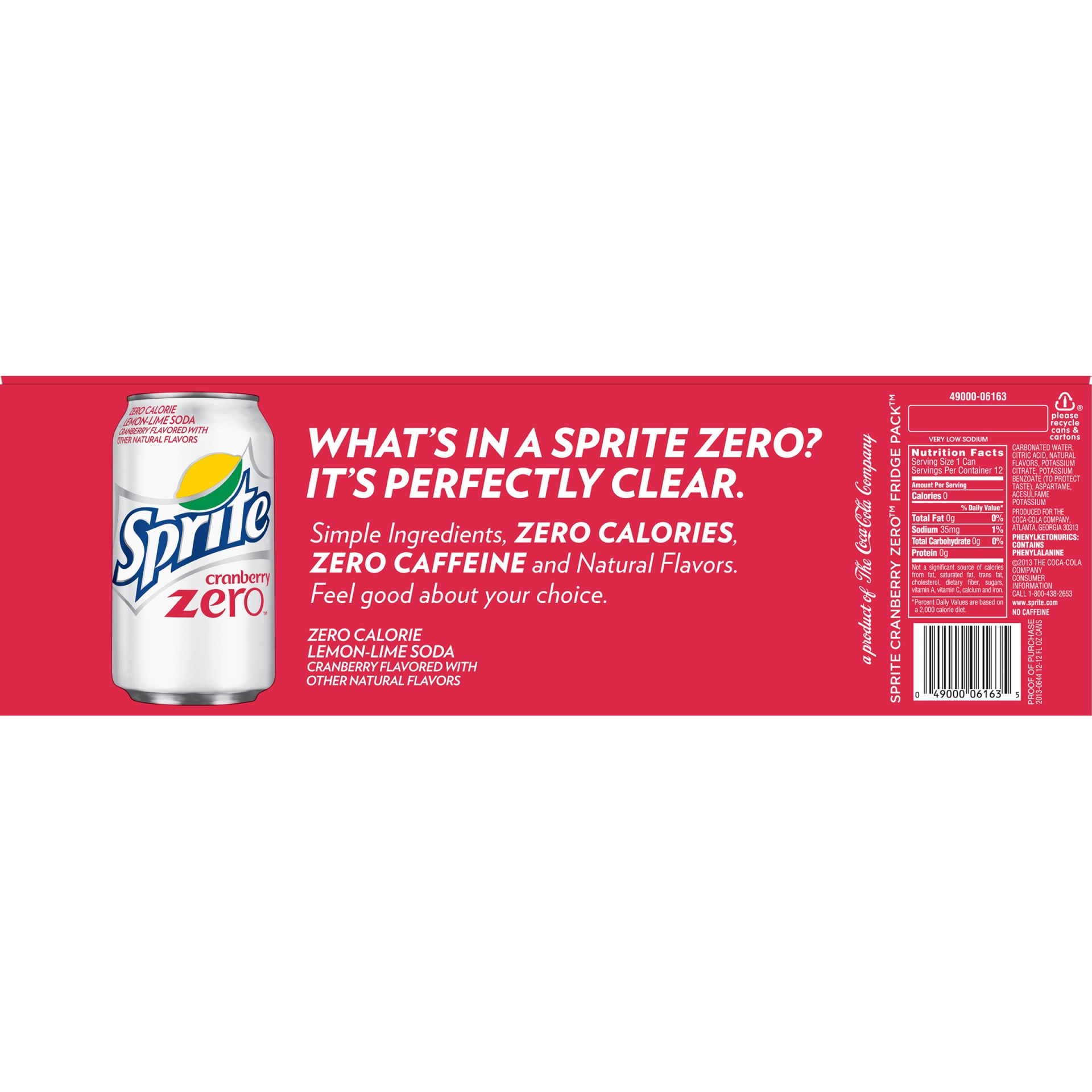Sprite Zero Cranberry Soft Drink 12 ct; 12 fl oz | Shipt