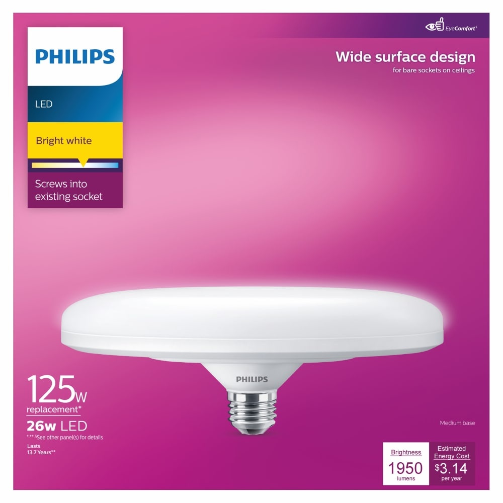 Philips 26-Watt (125-Watt) Wide Surface Led Light Bulbs 1 ct | shipt