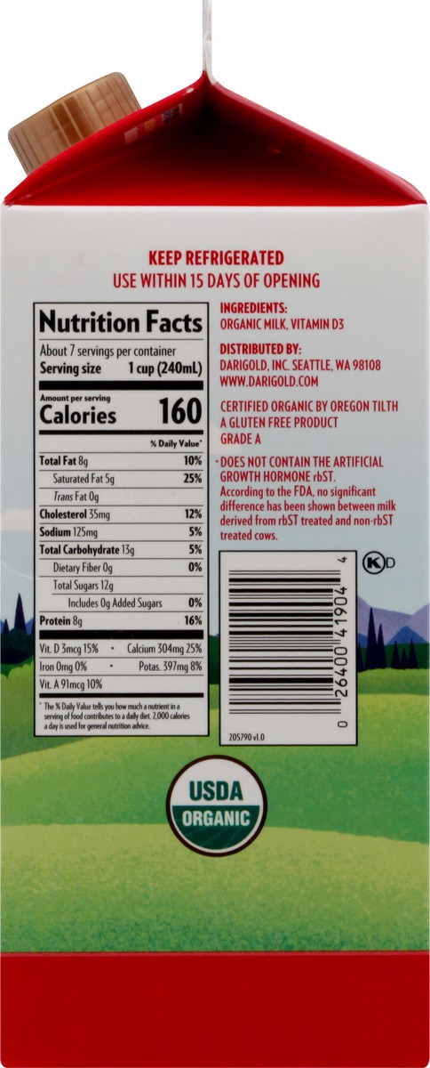 Darigold Whole Milk, Northwest Organic 59 oz | Shipt
