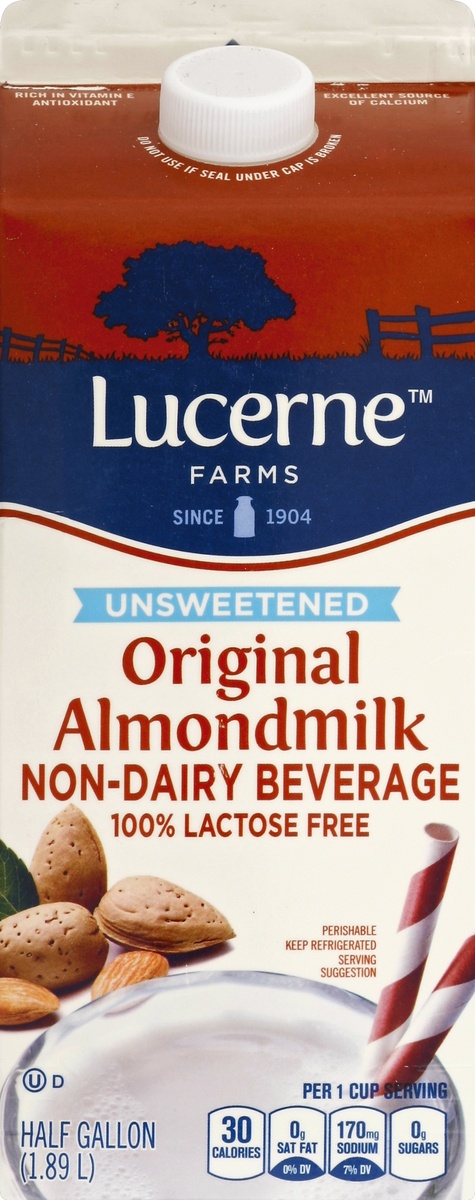 Lucerne Dairy Farms Almondmilk 0.5 gl 1/2 gal | Shipt