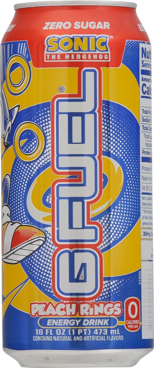 G FUEL Sonic Peach Rings Energy Drink 16 oz | Shipt