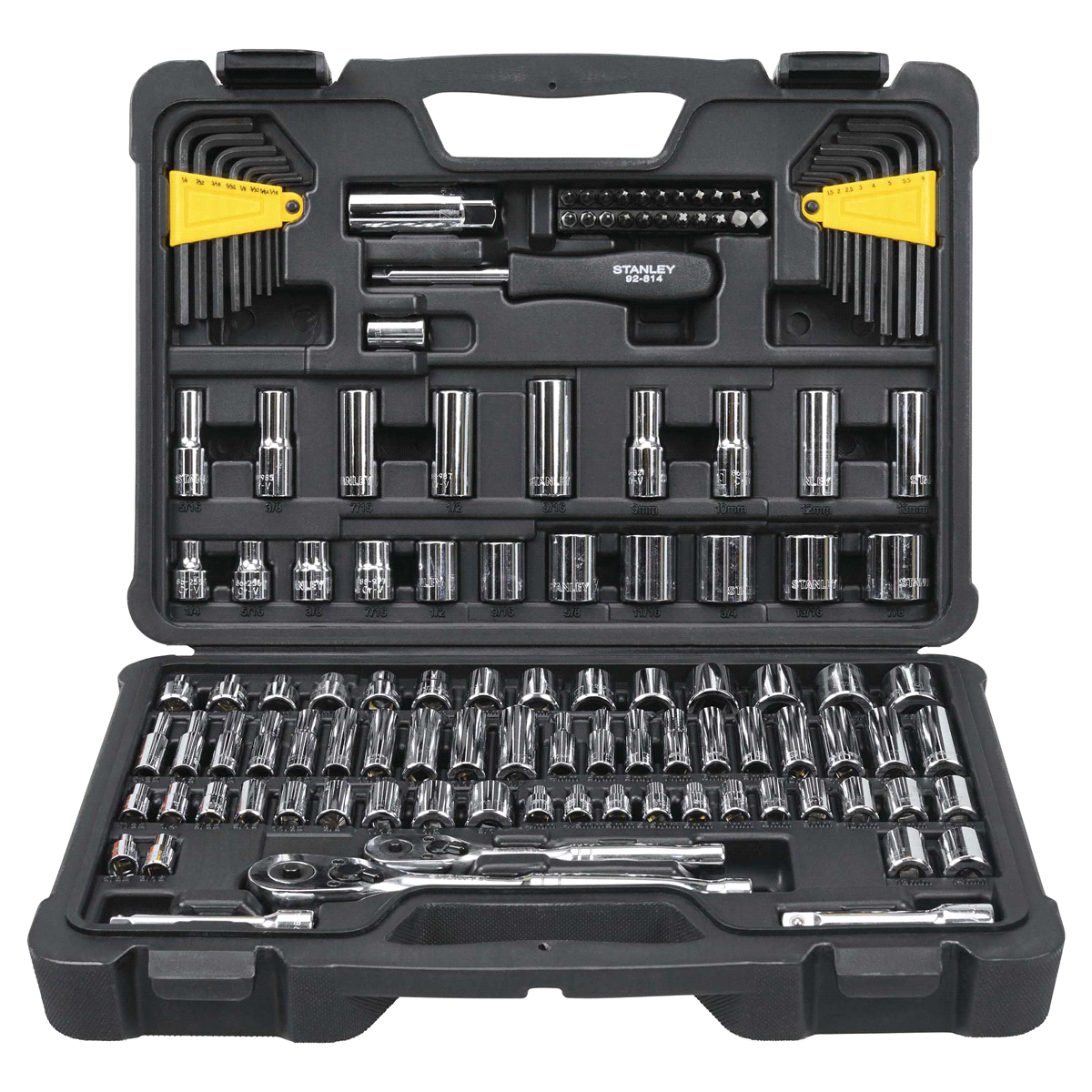 Stanley 1/4 in. & 3/8 in. Drive Mechanic Tool Set 123 ct | shipt
