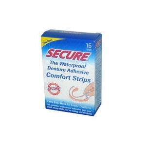 SECURE Denture Adhesive Comfort Strips 15 ct | Shipt