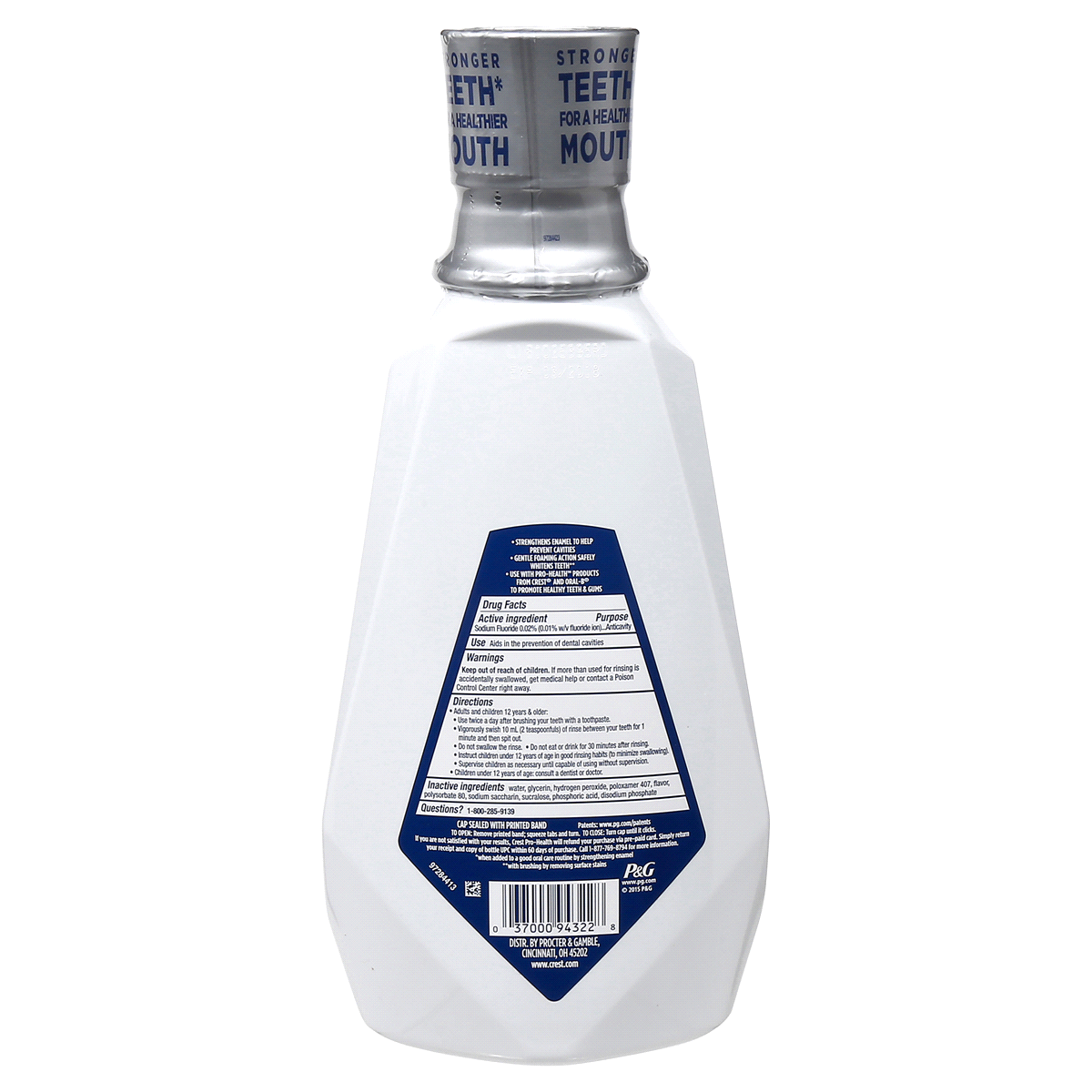 Crest Pro-Health Advanced Mouthwash Fluoride Anticavity Extra Whitening ...