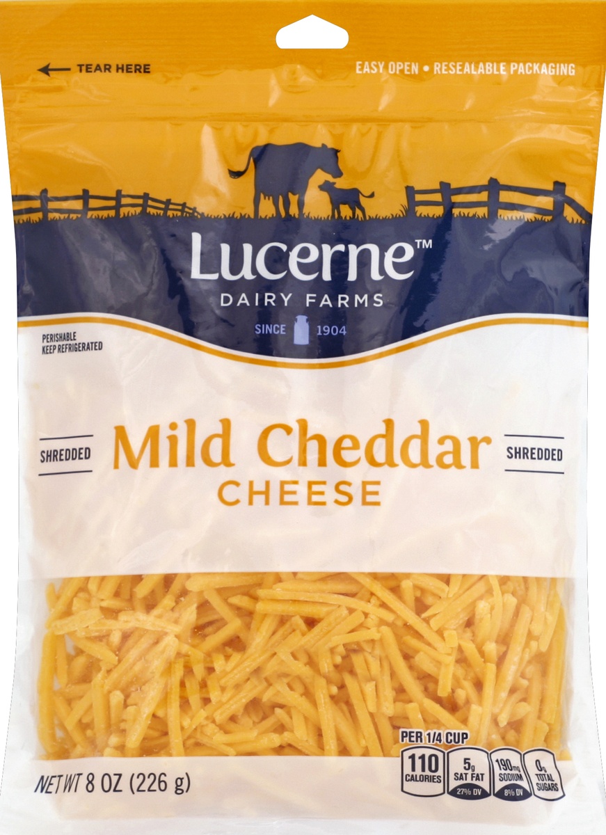 Lucerne Dairy Farms Lucerne Cheese Yellow Cheddar Shredded- 8 Oz 8 oz ...