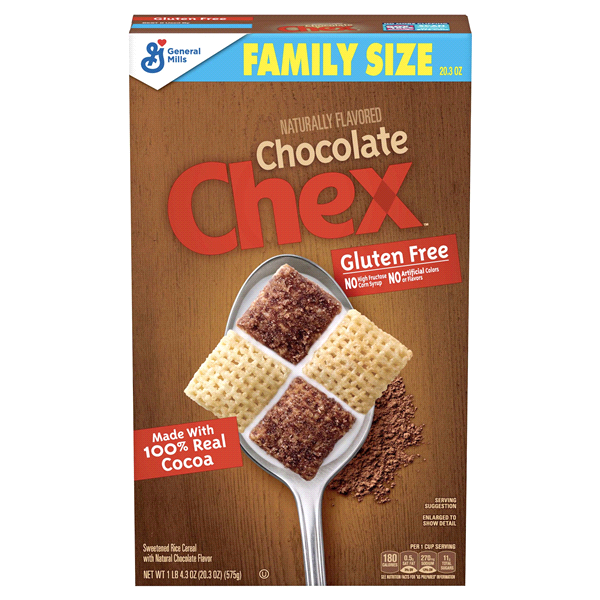 Chocolate Chex Gluten Free Breakfast Cereal, Family Size, 20.3 OZ 20.3 ...