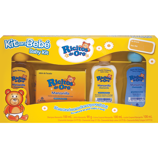 Ricitos De Oro Kit Para Bebe(Baby Toiletry 3Pc Kit)Chamomile 1gfst | Shipt