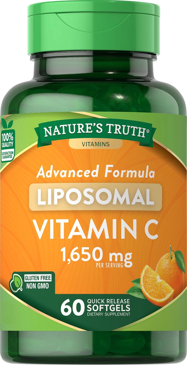 Nature's Truth Vitamin C, 1650 mg, Liposomal, Advanced Formula, Quick ...