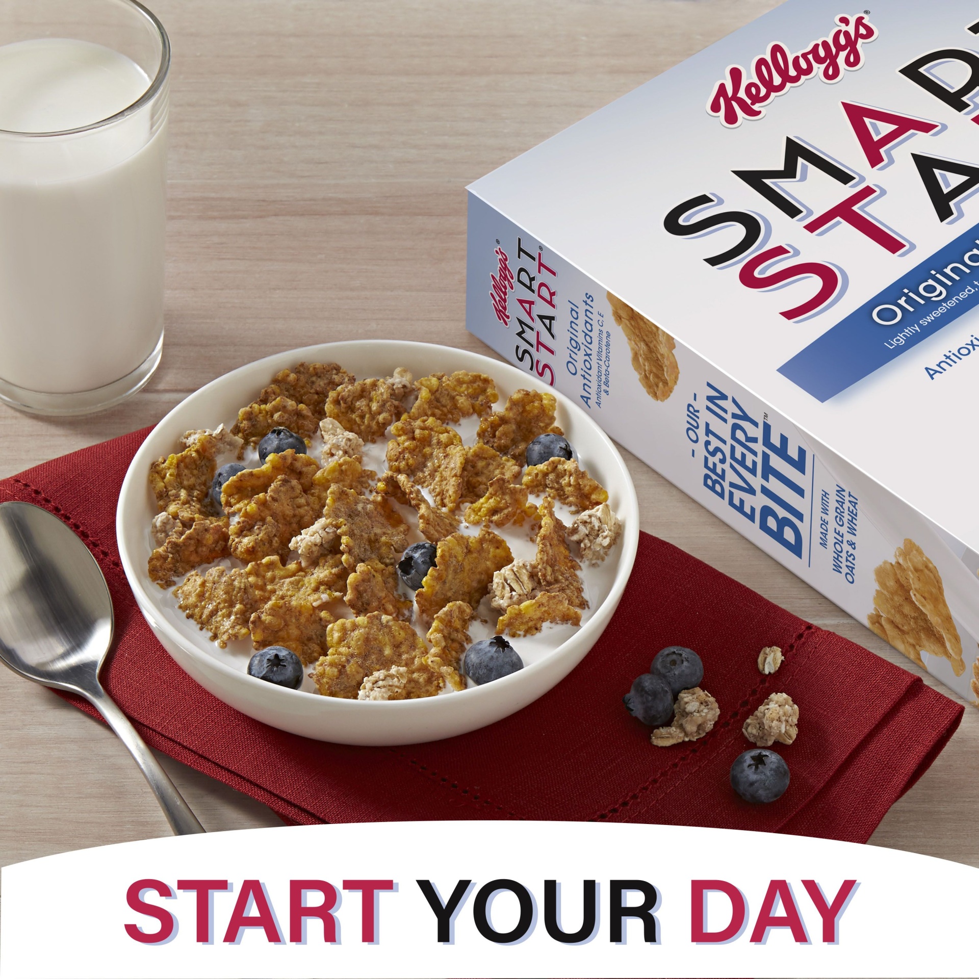 Kellogg's Smart Start Original Antioxidants Cold Breakfast Cereal 18.2 ...