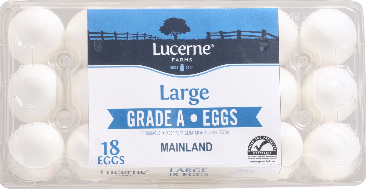 Lucerne Dairy Farms Eggs Large Family Pack 18 ct | Shipt