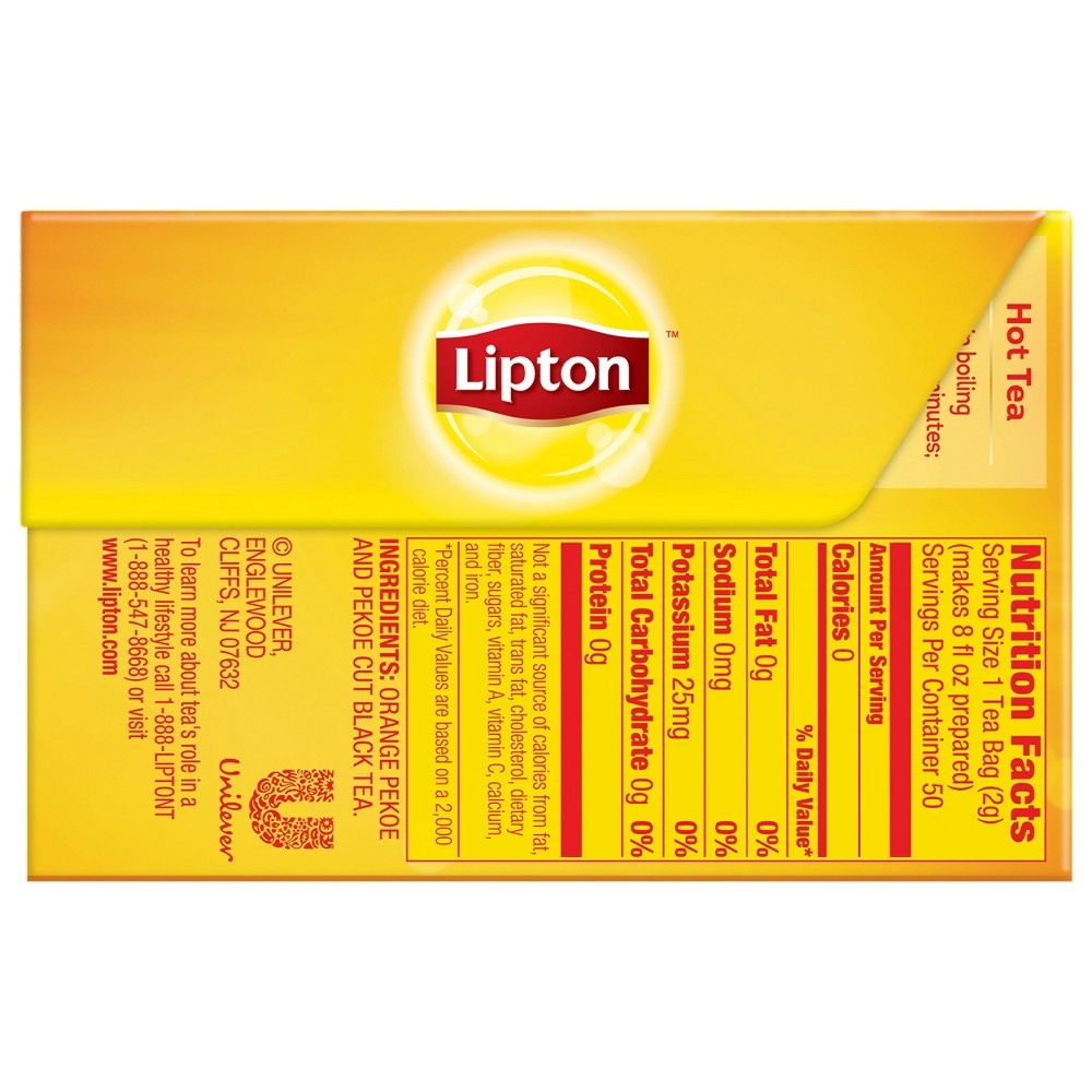 Lipton Black Tea Bags 50 ct | Shipt