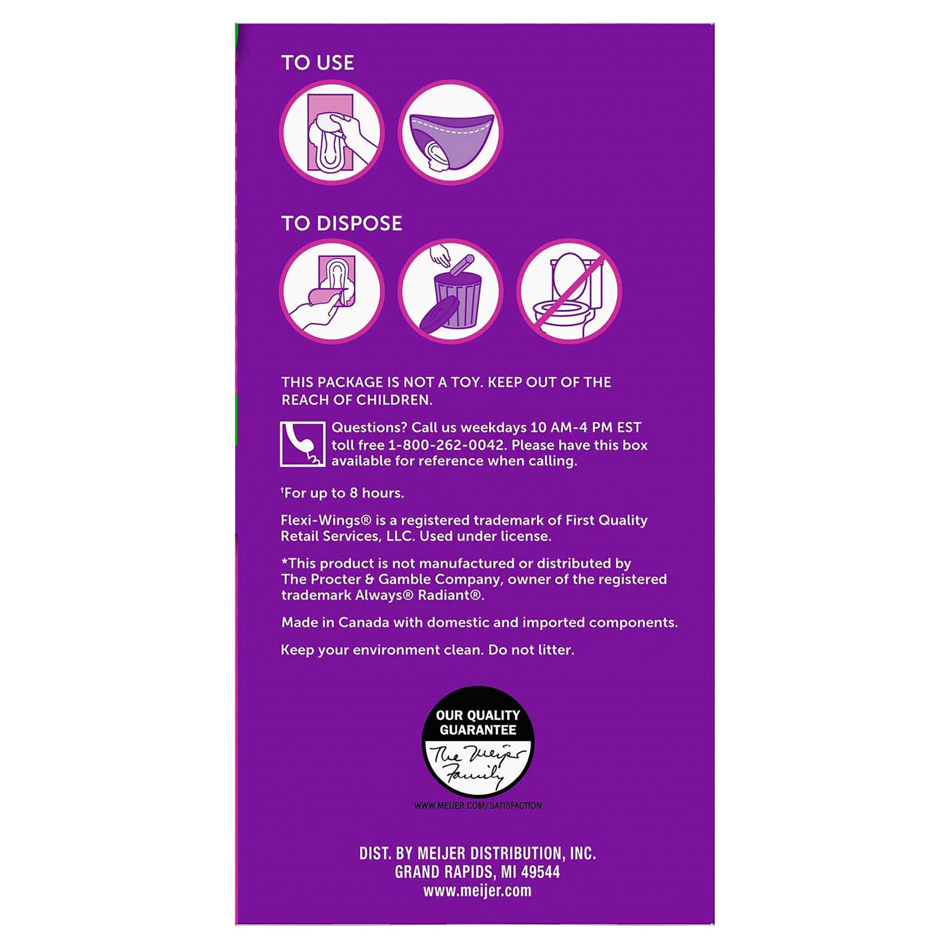 Meijer Foam Pads With Wings, Heavy Absorbency 26 ct | Shipt