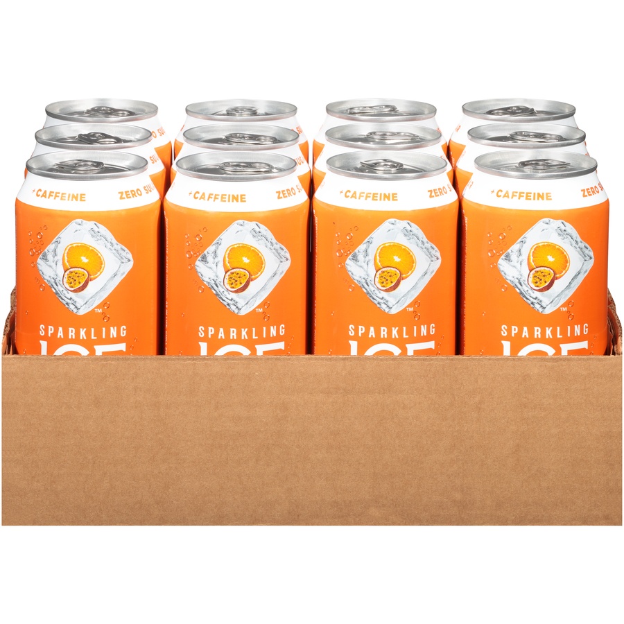 Sparkling ICE Orange Passionfruit Plus Caffeine Sparkling Water 12Pk 16 ...