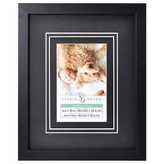 Expressions 4" X 6" Black Frame With Double Mat By Studio Decor | Shipt
