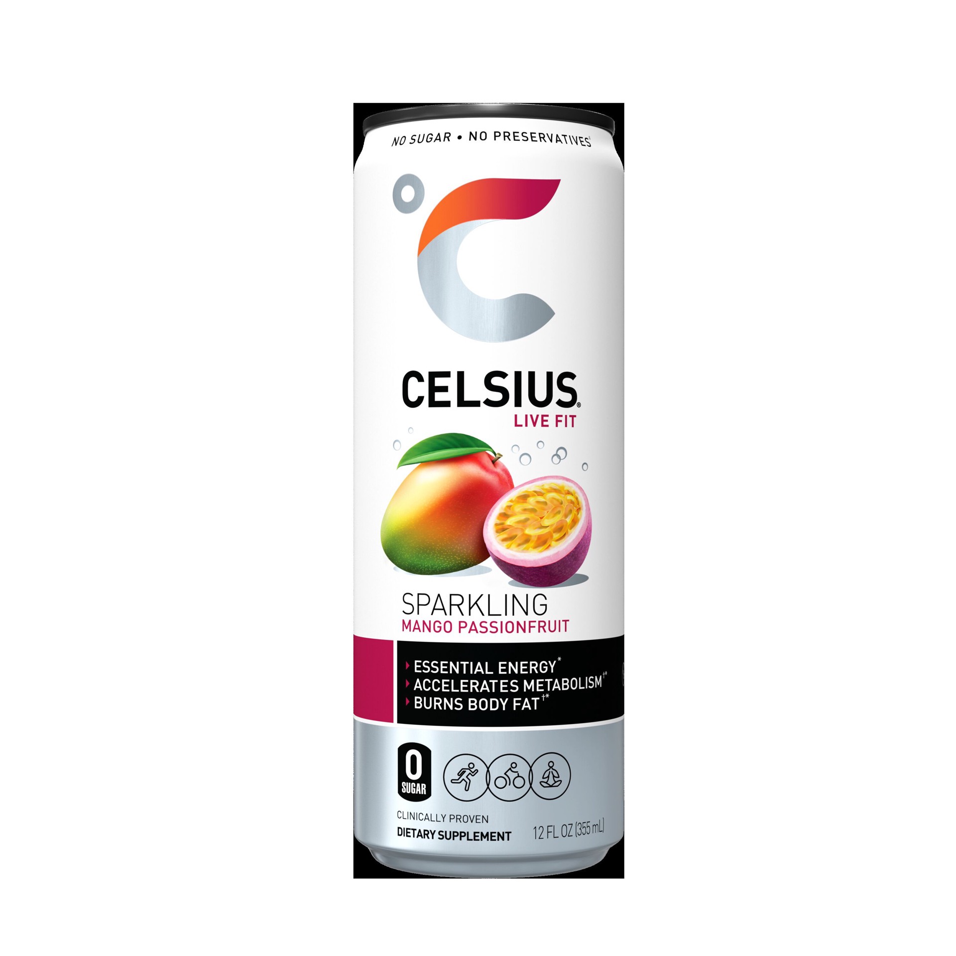 CELSIUS Sparkling Mango Passionfruit, Functional Essential Energy Drink ...