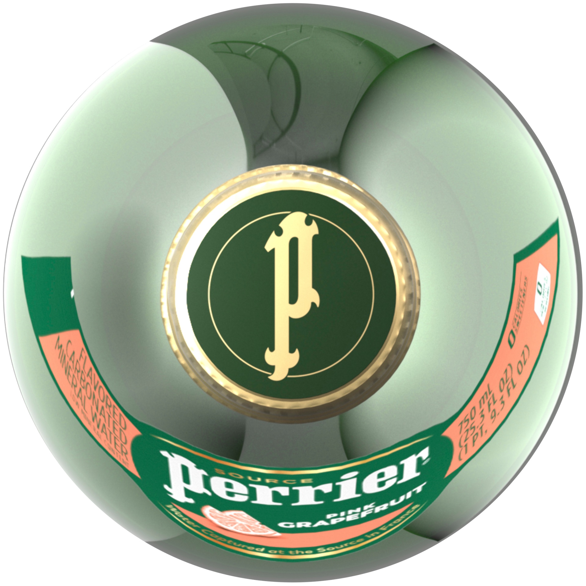 Perrier Pink Grapefruit Flavored Carbonated Mineral Water Glass 25 oz ...