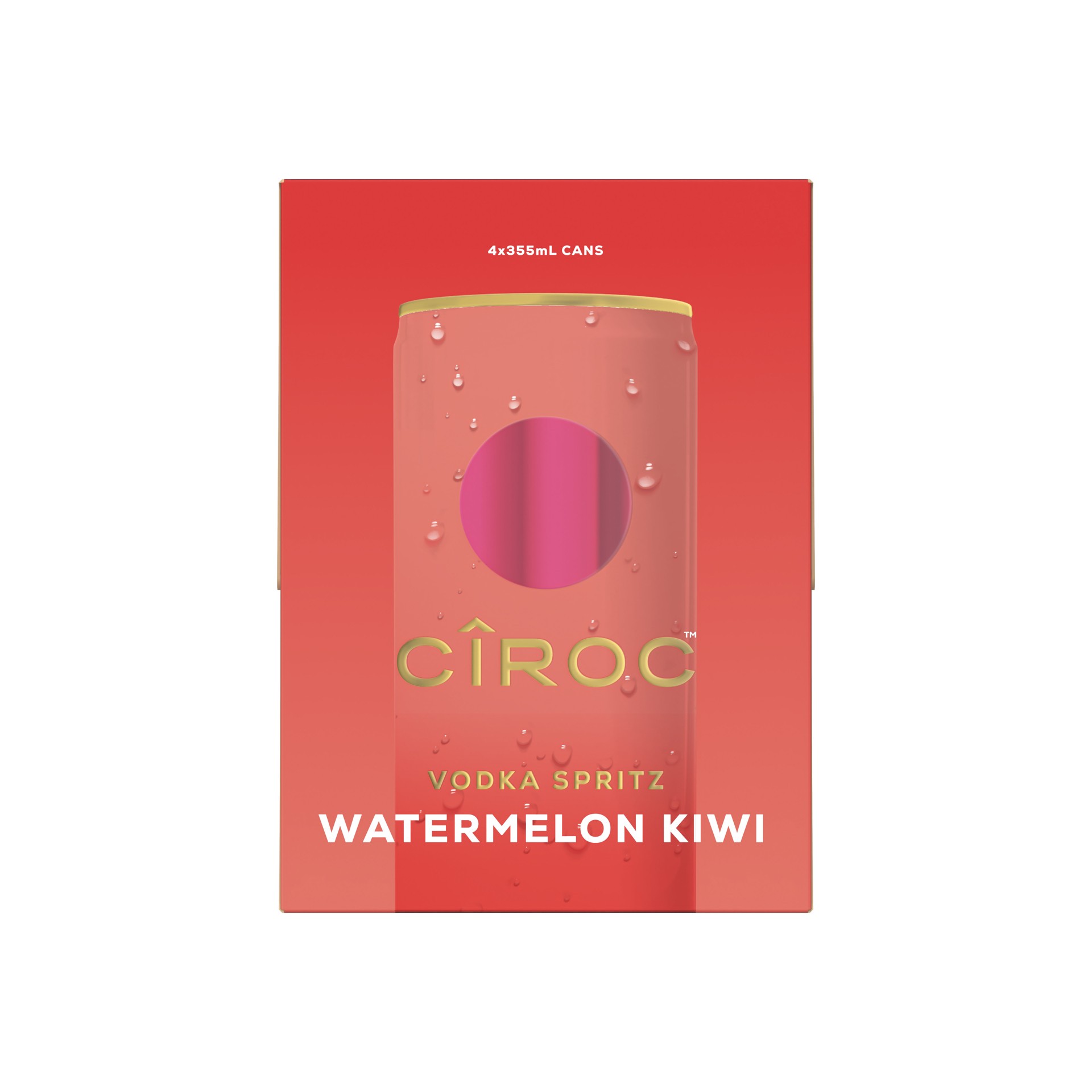 CIROC Vodka Spritz Watermelon Kiwi, 4-PACK (4 x 12 fl oz) 355 ml | shipt