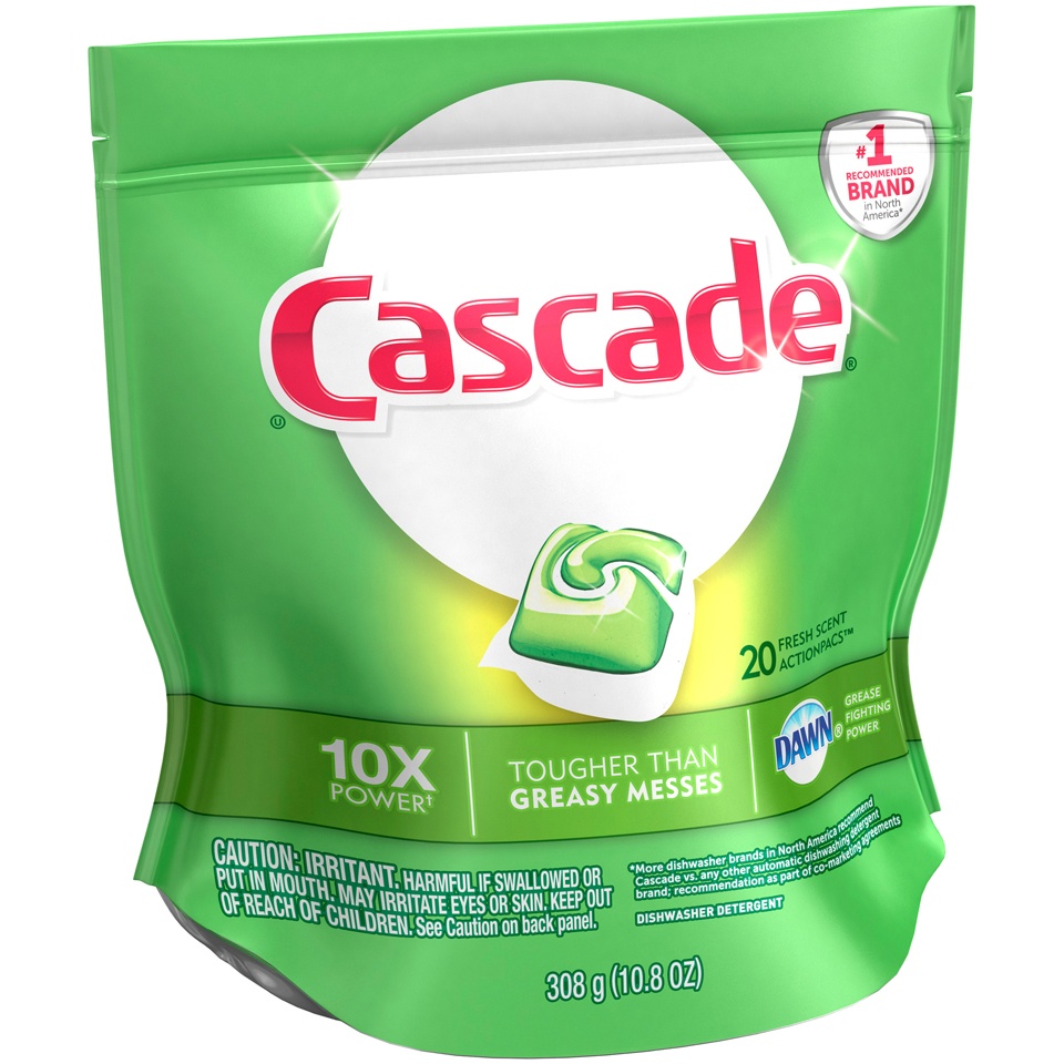 Cascade Dawn Fresh Scent Action Pacs Dishwasher Detergent 20 ct | Shipt