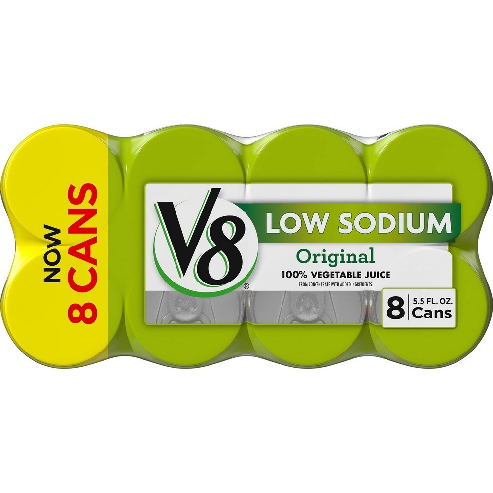 V8 Original Low Sodium 100% Vegetable Juice 8 ct; 5.5 fl oz | Shipt
