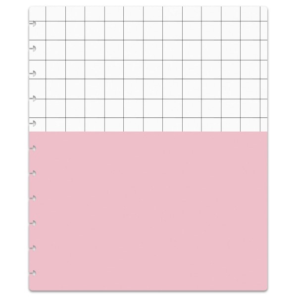 TUL Custom Note-Taking System Discbound Notebook Covers, White Grid ...