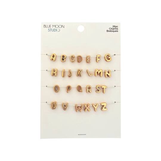 Blue Moon Studio Gold-Colored Slide-On Alphabet Charm Set | Shipt