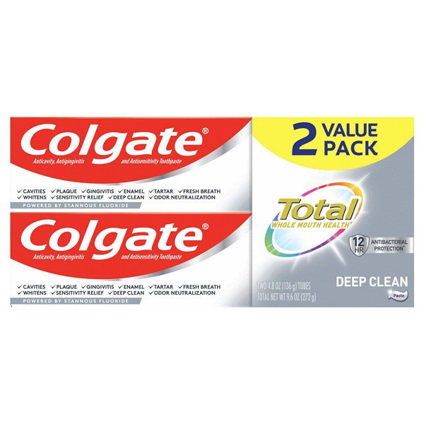 Colgate Total Advance Deep Clean Tootpaste Twin Pack 4.8 oz, 2 ct | Shipt