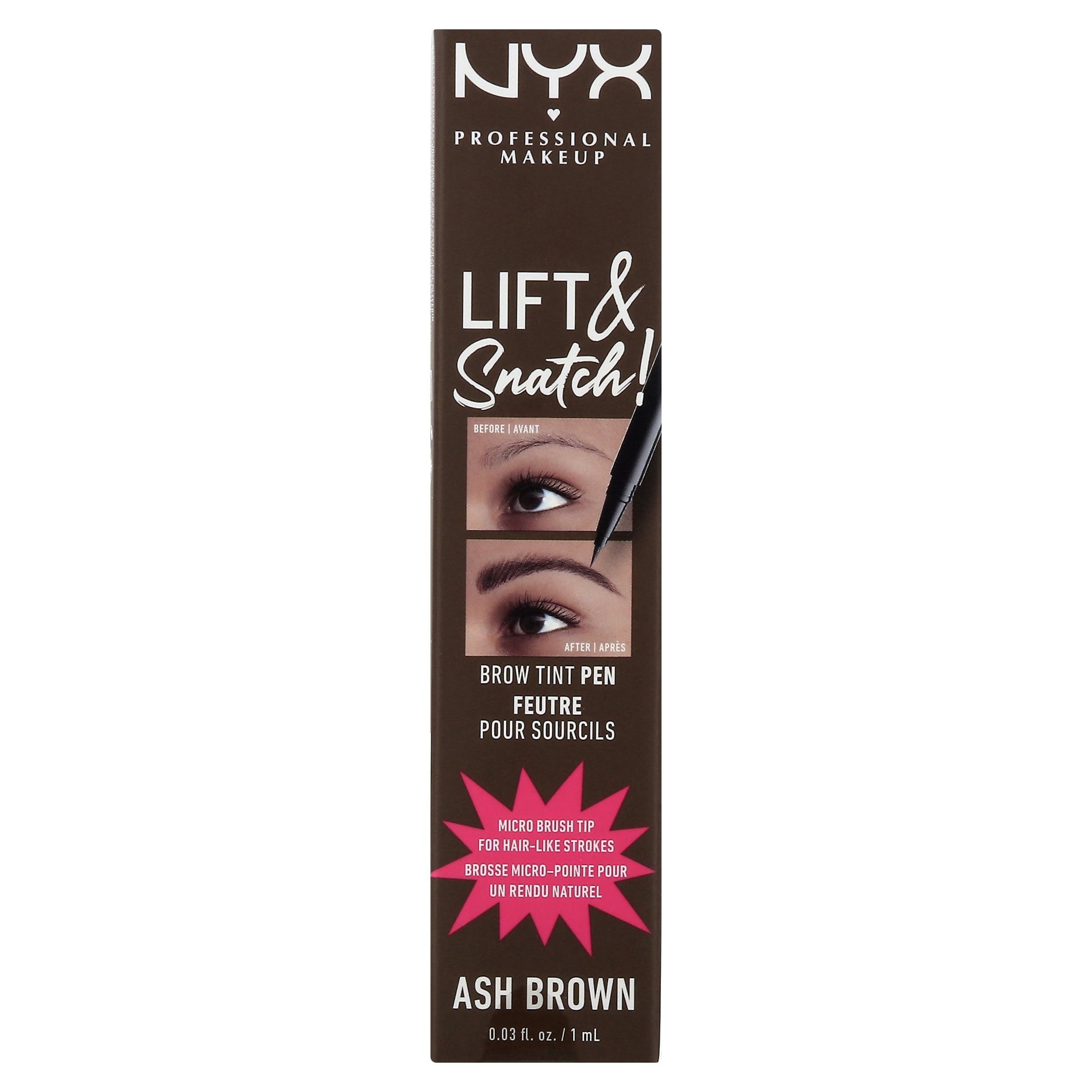 NYX Lift & Snatch Brow Tint Pen Ash Brown 1 ct | Shipt