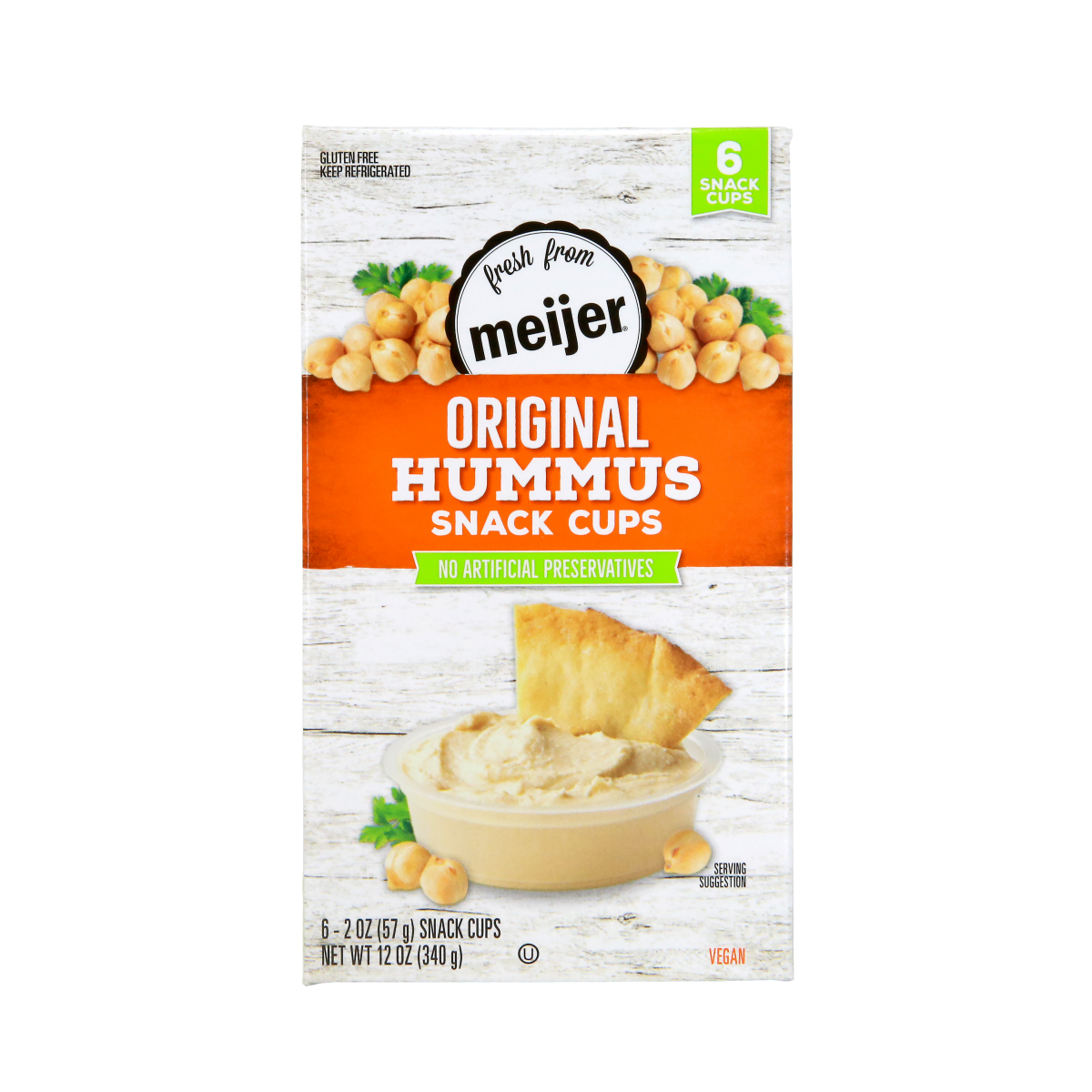 Fresh from Meijer Original Hummus Snack Cups, 6 Pack 6 ct | shipt