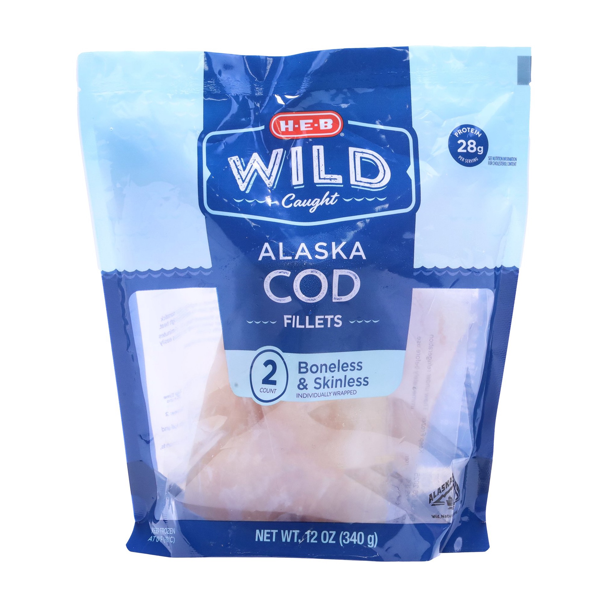 H-E-B Wild Caught Frozen Cod Fillets 2 ct | Shipt