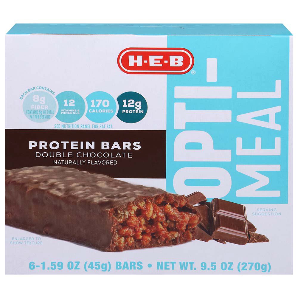 H-E-B Opti-Meal Double Chocolate Protein Bars 6 ct | Shipt