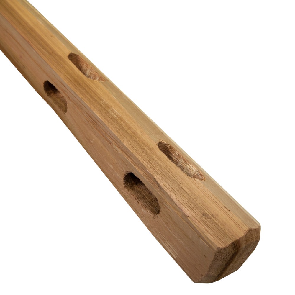 5-in x 4-in x 5-1/3-ft Western red cedar Split rail Corner Wood Fence ...