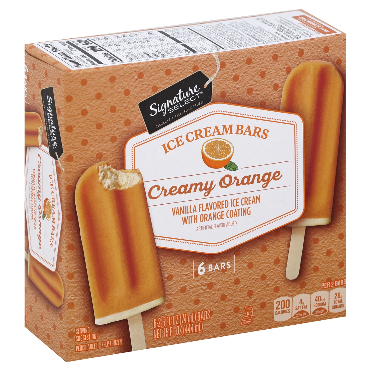 Signature Select Ice Cream Bars 6 ea 6.0 ct | Shipt