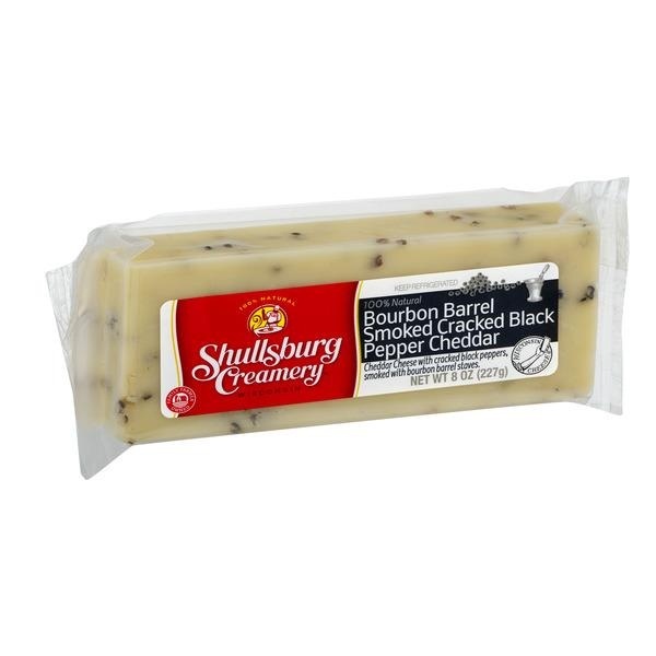 Shullsburg Creamery Bourbon Barrel Smoked Cracked Black Pepper Cheddar ...