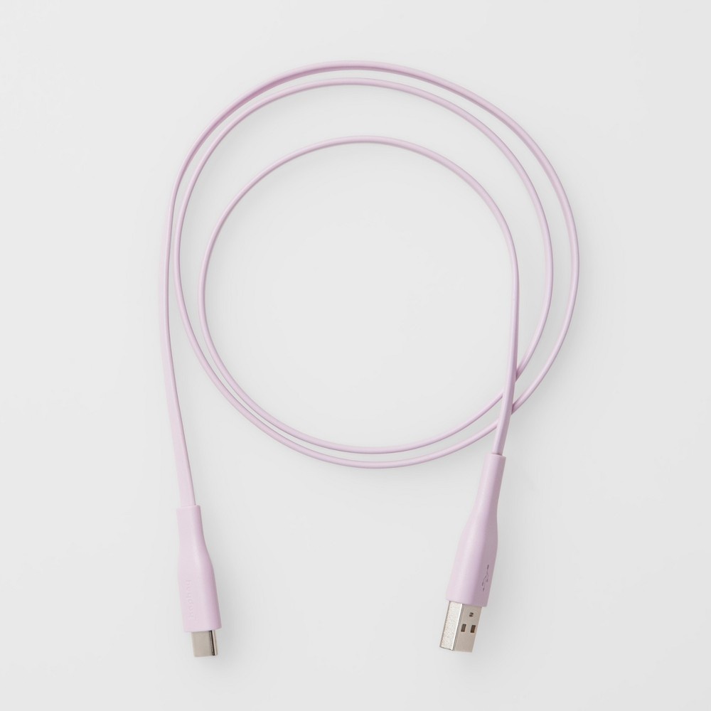 heyday USB-C to USB Flat TPU Cable - Pink 3 ft | Shipt