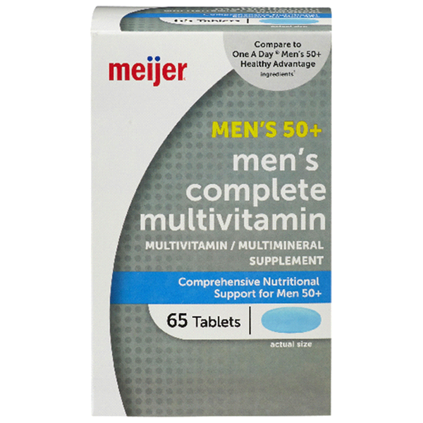 Meijer Daily 50+ Men Multivitamin Supplement Tablets 65 ct | Shipt