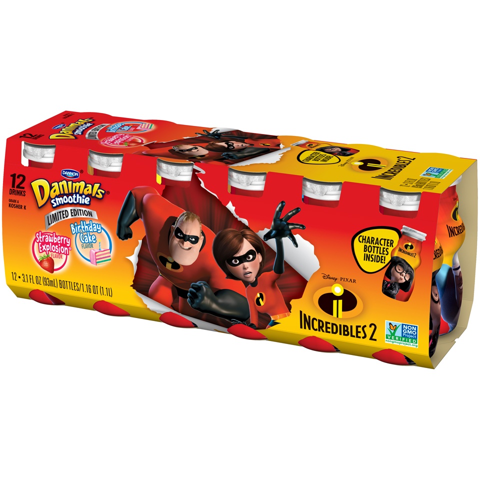 Danimals Strawberry Explosion & Birthday Cake Variety Pack Smoothies ...