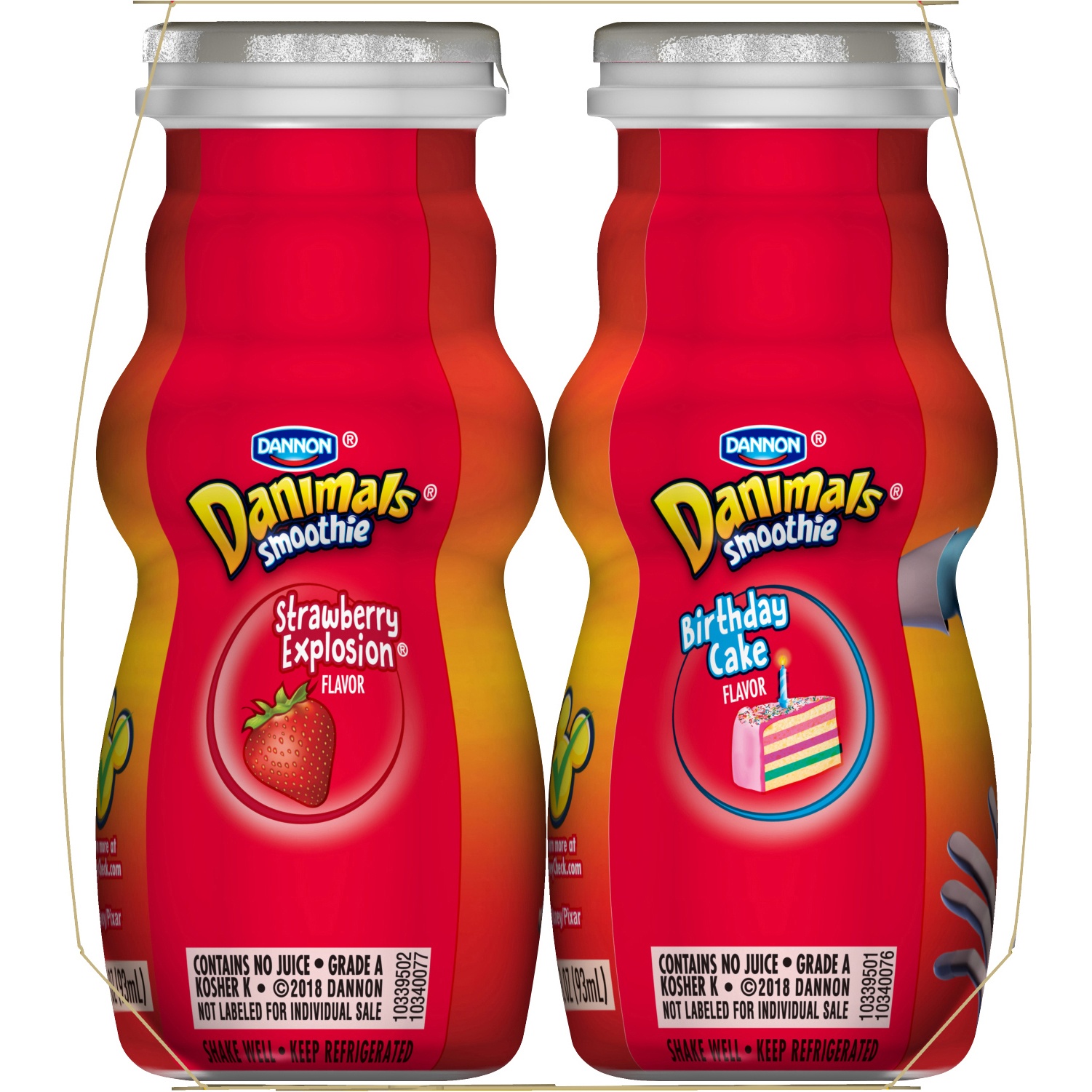 Danimals Strawberry Explosion & Birthday Cake Variety Pack Smoothies ...