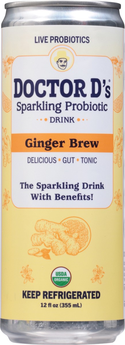 Doctor D's Sparkling Probiotic Drink Ginger Brew, 12 fl oz 12 fl oz | Shipt