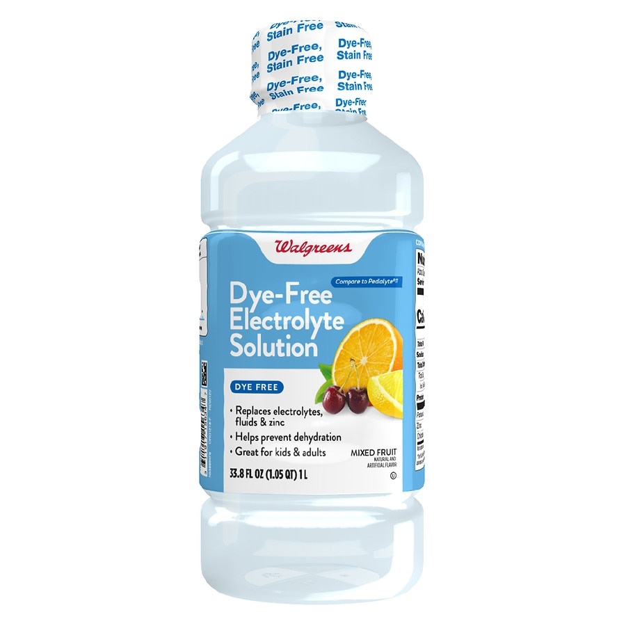 Walgreens Electrolyte Solution, Dye-Free Mixed Fruit 33.8 oz | Shipt
