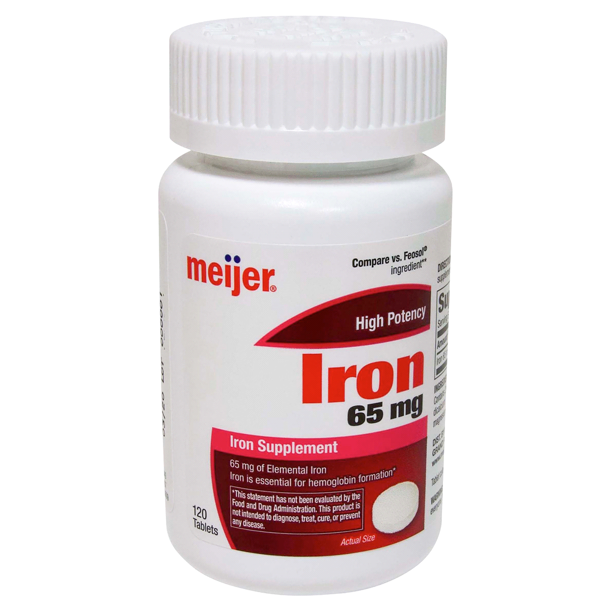 Meijer High Potency Iron Tablets 120 ct; 65 mg | Shipt